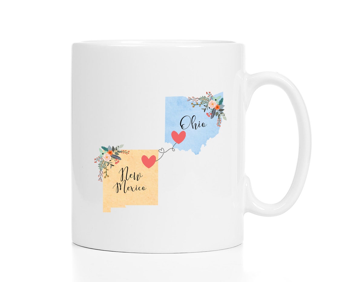 Ohio New Mexico Mug / New Mexico Ohio Mug / Ohio to New Mexico - Etsy