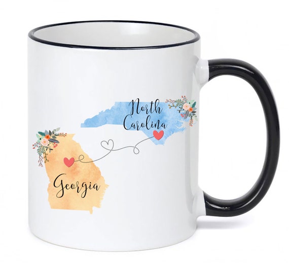 North Carolina Georgia Mug / Georgia North Carolina Mug / - Etsy