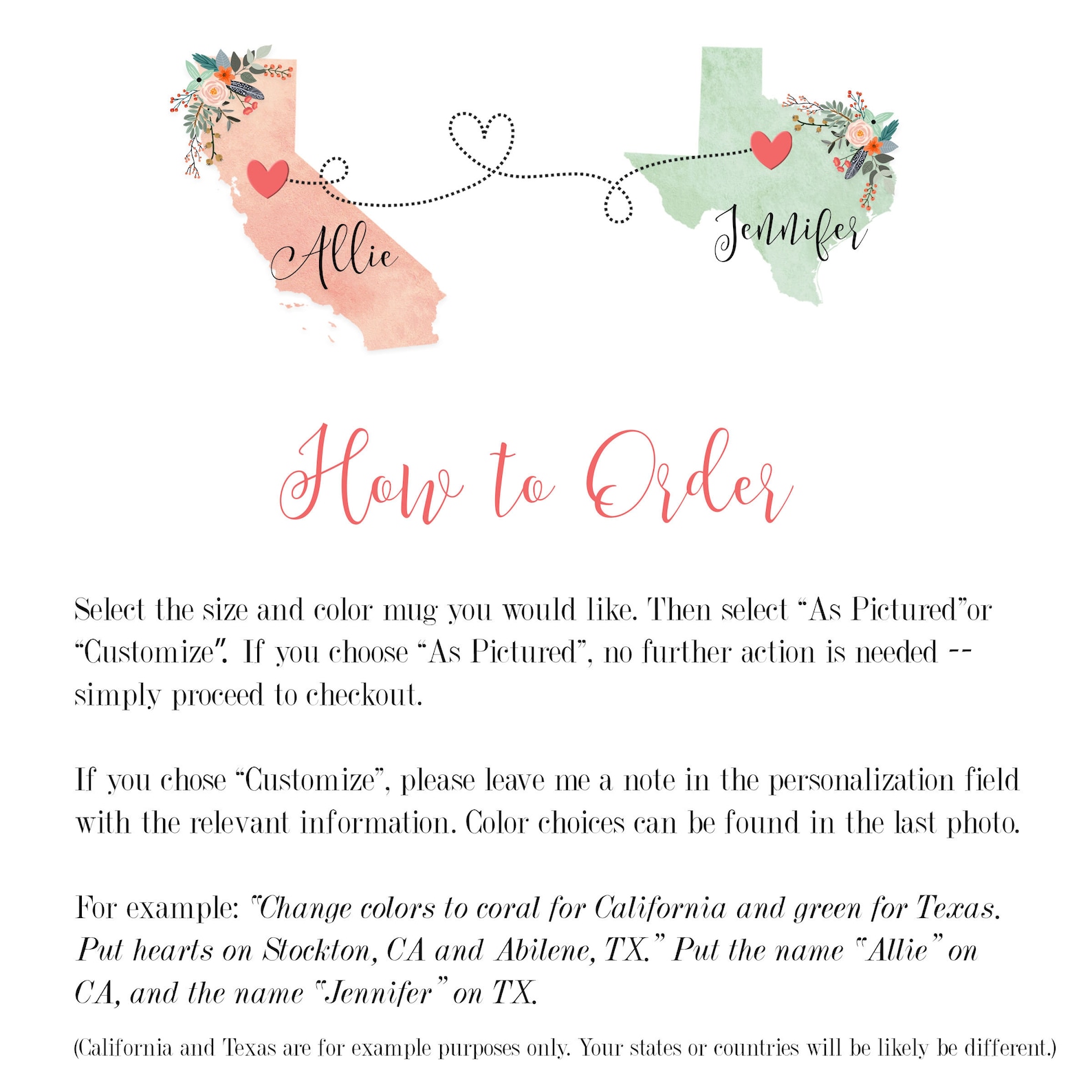 Texas Illinois Mug / Illinois Texas Mug / Illinois to Texas - Etsy