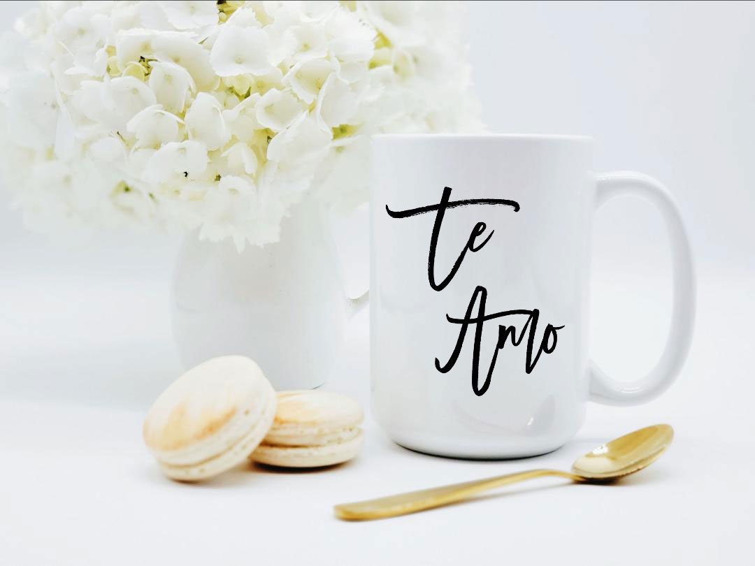 Te Amo Mug / Spanish Mug / Christmas Gift for Girlfriend / Christmas ...