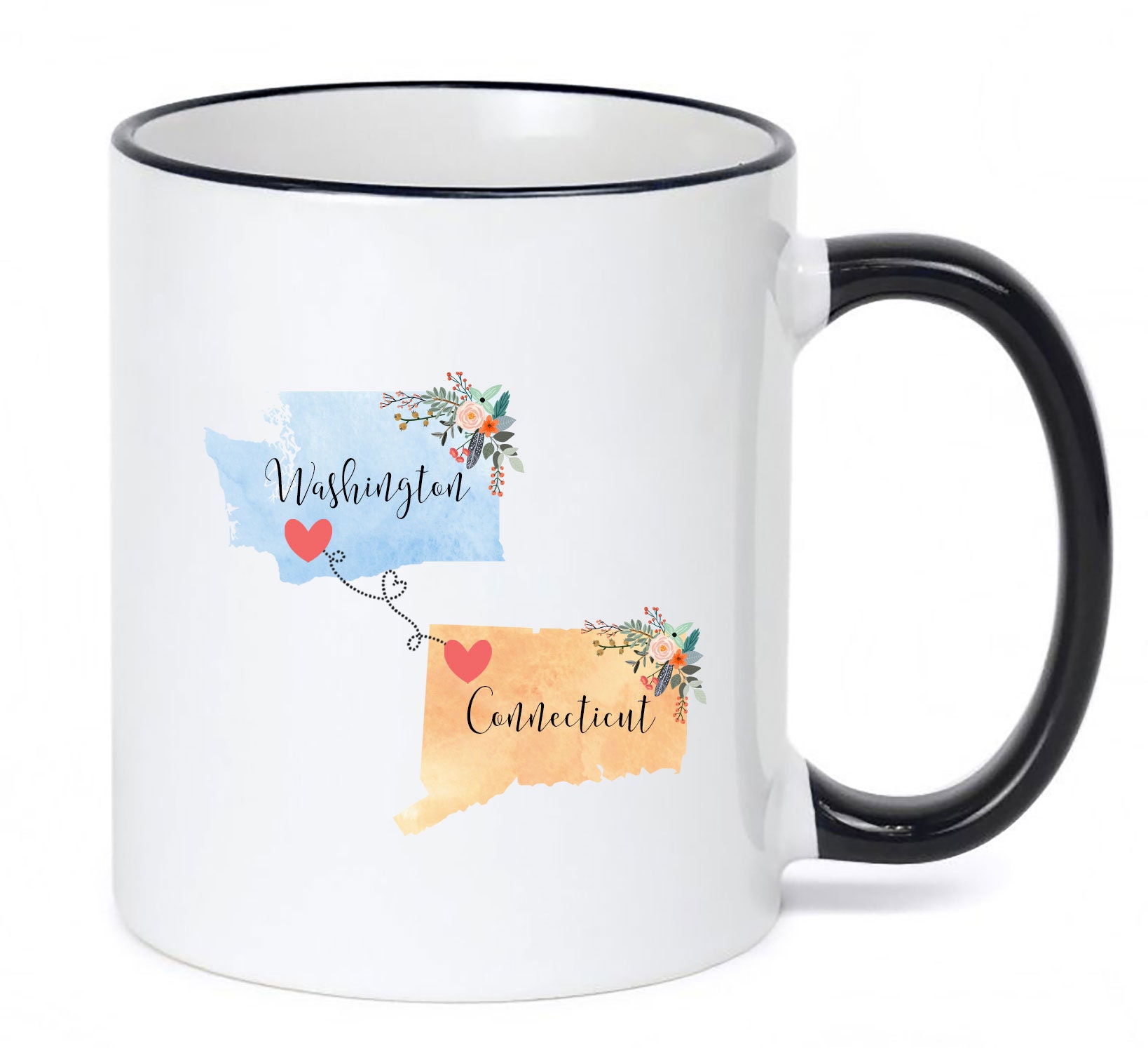 Washington Connecticut Mug / Connecticut Washington Mug / Connected ...