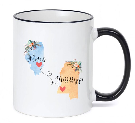 Illinois Mississippi Mug / Mississippi Illinois Mug / Illinois - Etsy