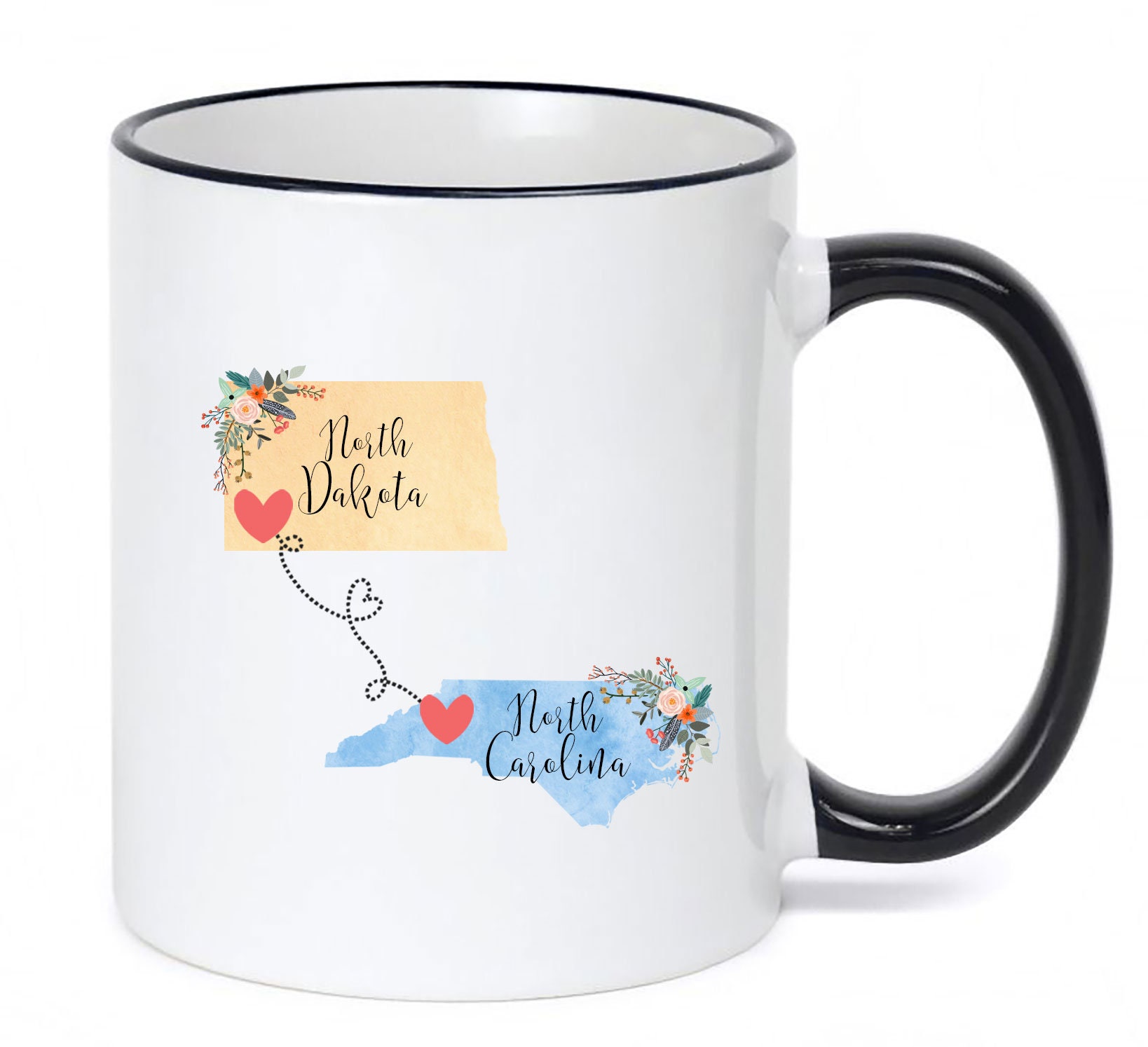 North Carolina North Dakota Mug / North Dakota North Carolina Mug ...