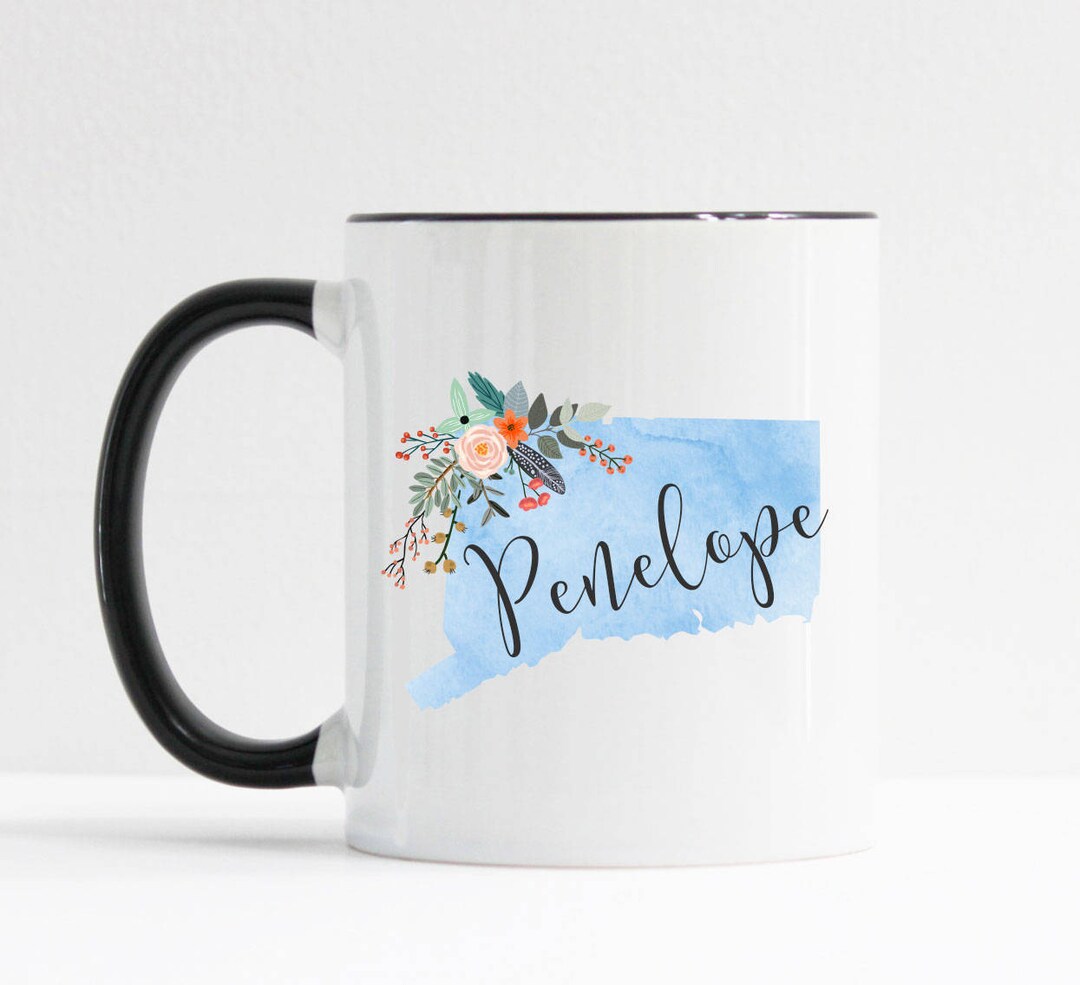 Connecticut Mug / Personalized Mug / Custom State Mug / Friend Gift ...