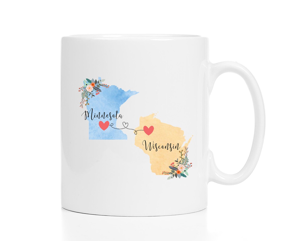 Minnesota Wisconsin Mug / Wisconsin Minnesota Mug / Minnesota | Etsy