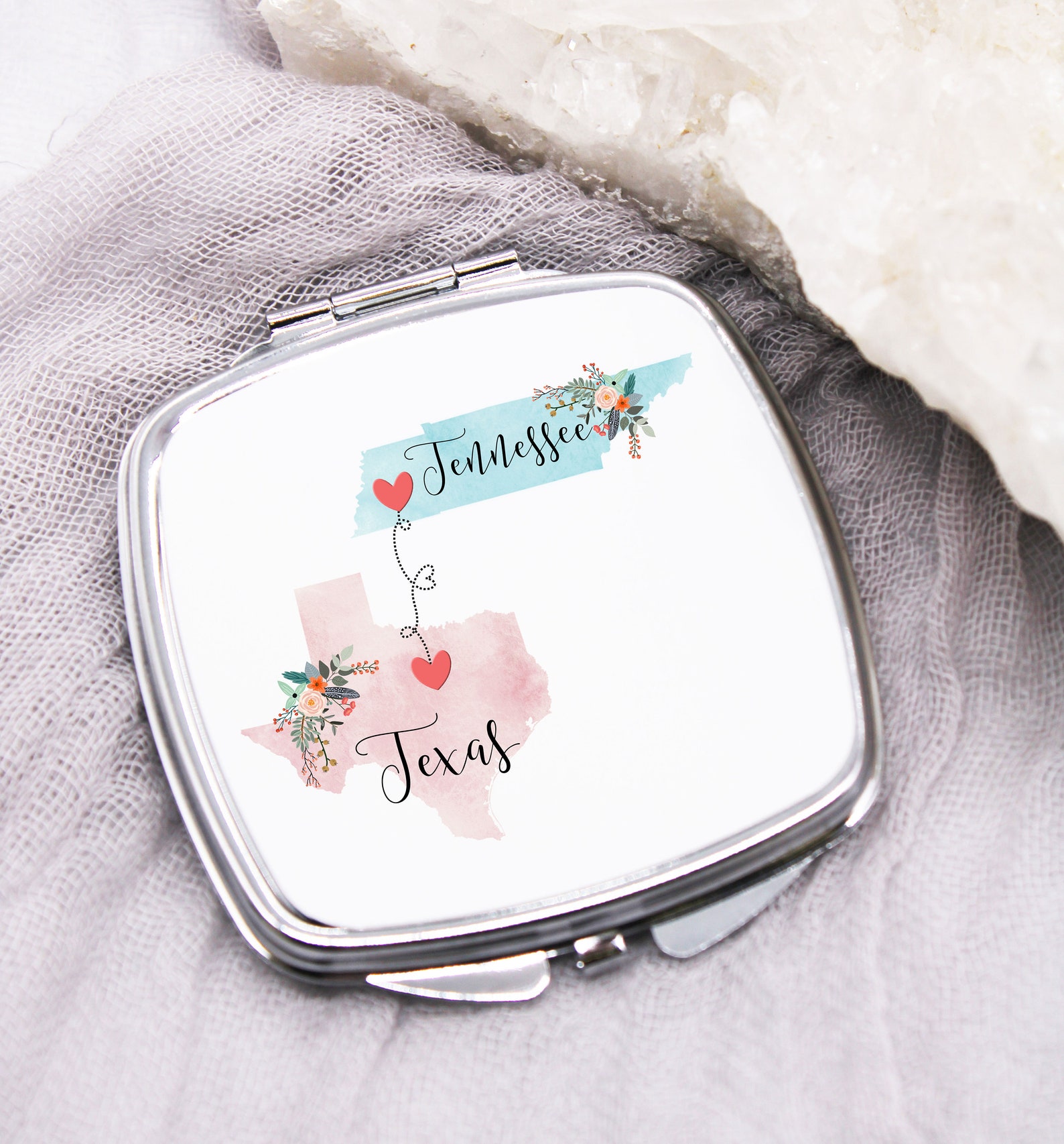 Tennessee Texas Mirror / State Compact / State Mirror / Two | Etsy