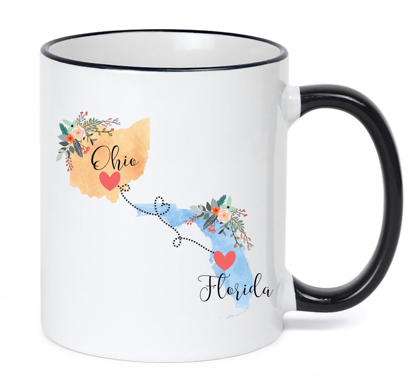 Florida Ohio Mug / Ohio Florida Mug / Ohio to Florida Gift / | Etsy