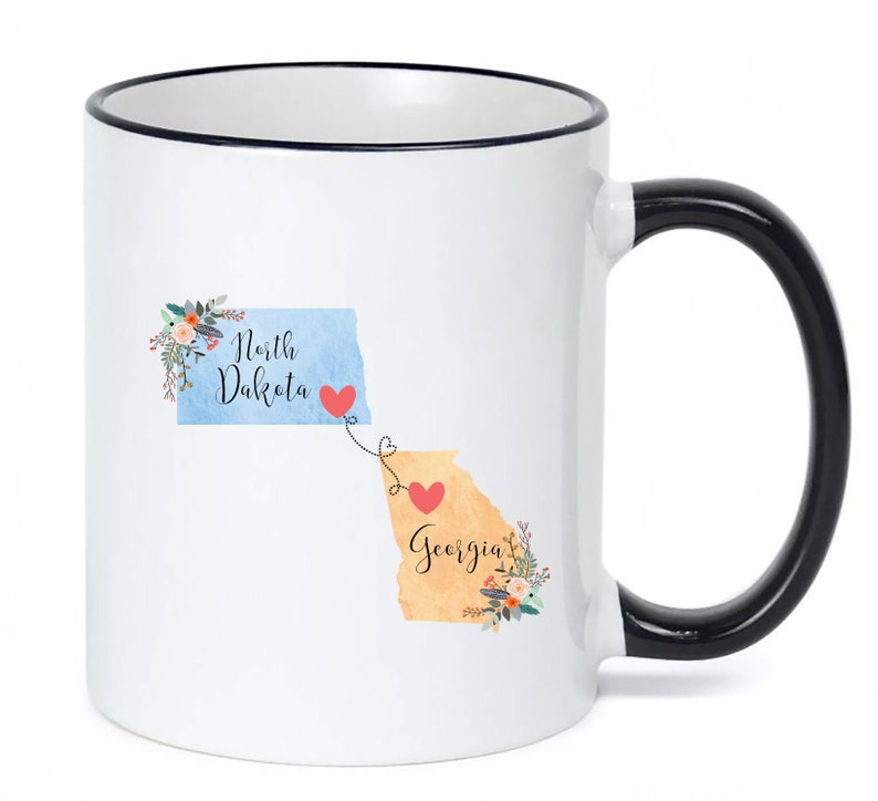 Georgia North Dakota Mug / North Dakota Georgia Mug / Georgia to North ...