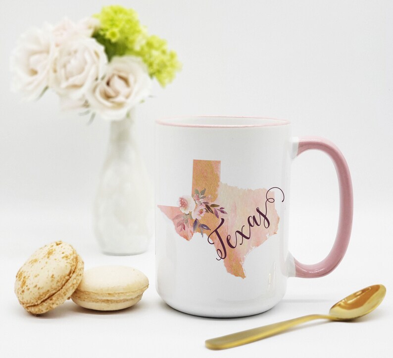 Pretty Texas Mug / Texas Gift / State of Texas Mug / Texas | Etsy