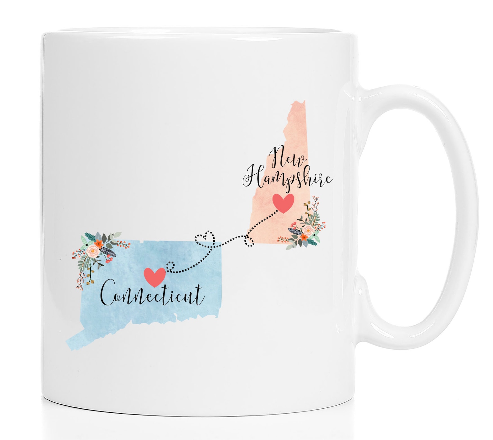 Connecticut New Hampshire Mug / New Hampshire Connecticut Mug ...