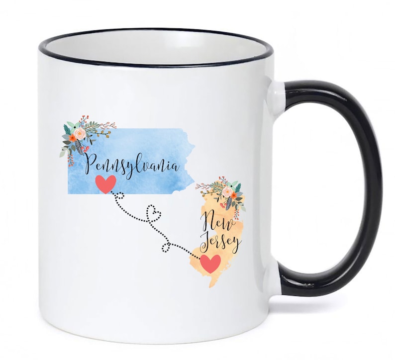 Pennsylvania New Jersey Mug / New Jersey Pennsylvania Mug / | Etsy