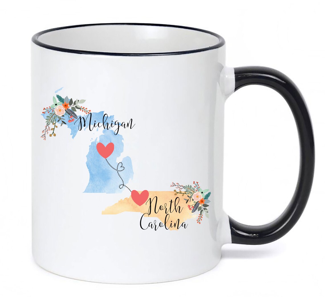 Michigan North Carolina Mug / North Carolina Michigan Mug / | Etsy
