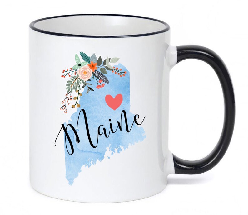 Maine Mug / Personalized Maine Gift / Maine Cup / Maine Coffee | Etsy