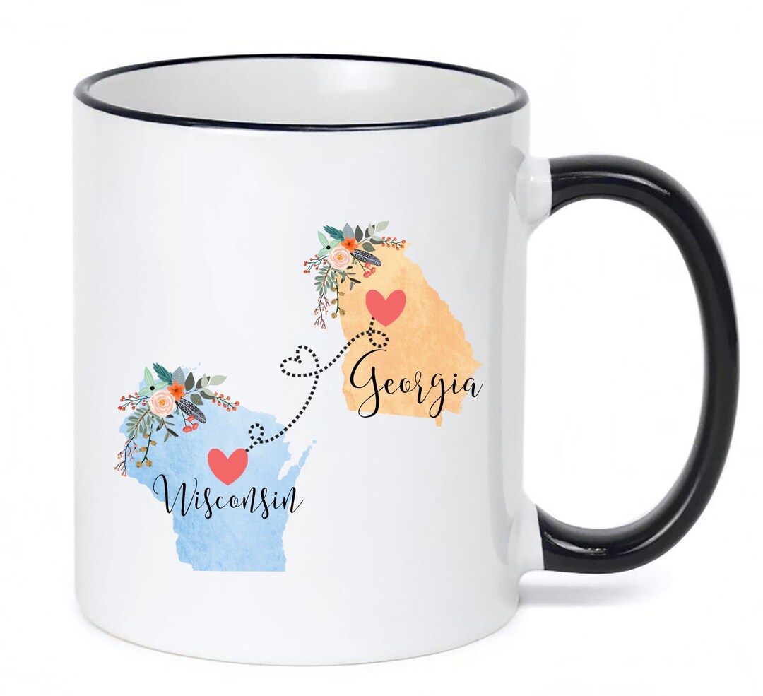Wisconsin Georgia Mug / Georgia Wisconsin Mug / Georgia to Wisconsin ...