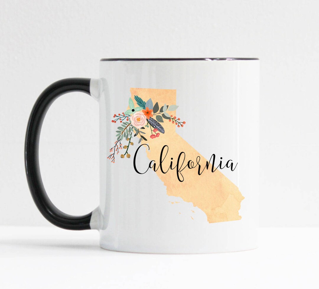 California Mug / Personalized Mug / Custom State Mug / Friend Gift ...