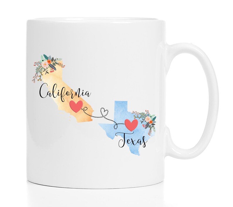 California Texas Mug / Texas California Mug / California to | Etsy