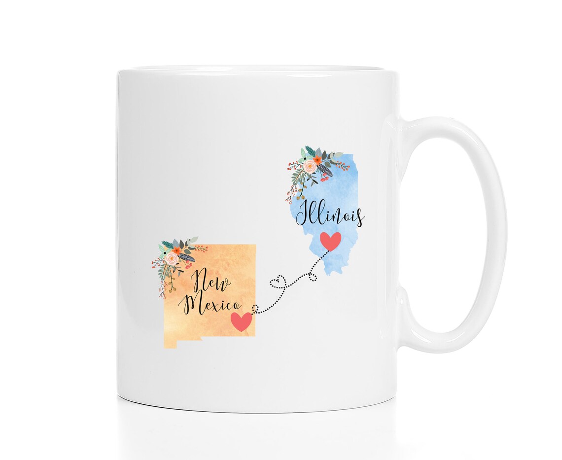 Illinois New Mexico Mug / New Mexico Illinois Mug / Illinois | Etsy