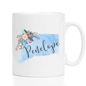 Connecticut Mug / Personalized Mug / Custom State Mug / Friend Gift ...