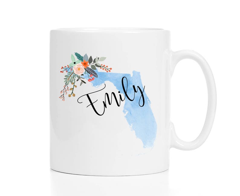Florida Mug / Personalized Mug / Custom State Mug / Friend - Etsy