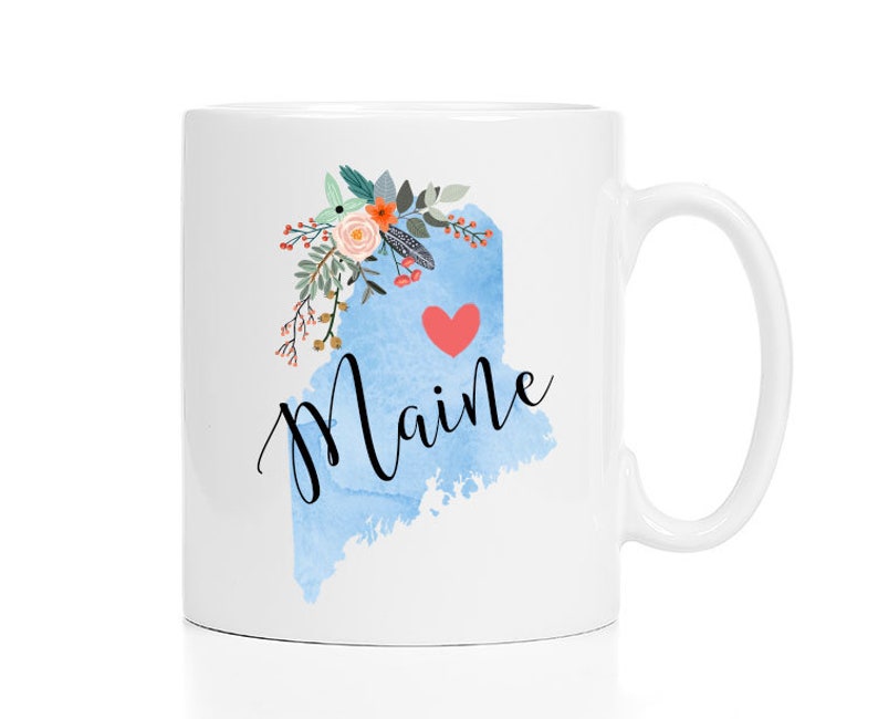 Maine Mug / Personalized Maine Gift / Maine Cup / Maine Coffee | Etsy
