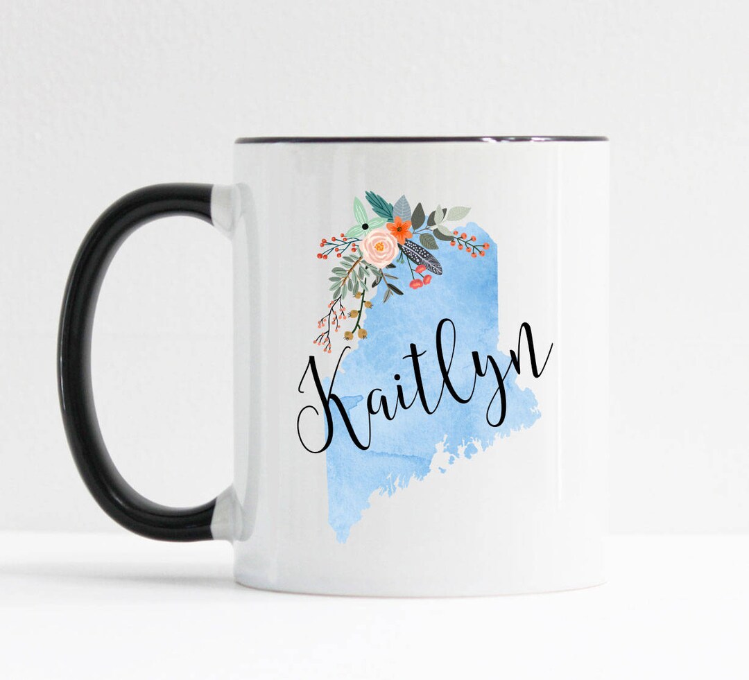 Maine Mug / Personalized Mug / Custom State Mug / Friend Gift / Maine ...
