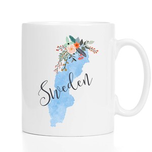 Sweden Mug / Sweden Gift / Personalized Germany Mug / Sweden Map Mug ...