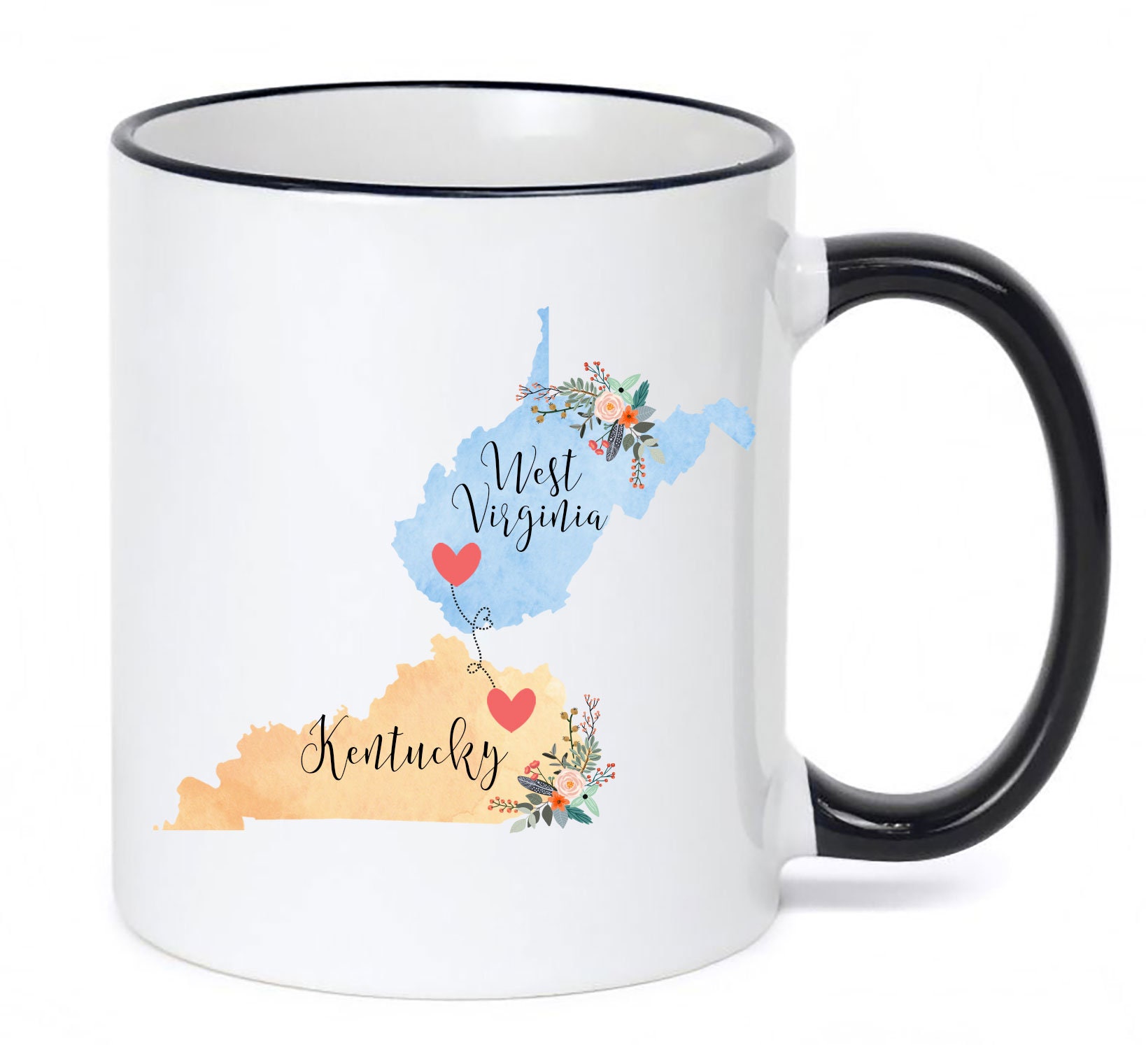 West Virginia Kentucky Mug /Kentucky West Virginia Mug / - Etsy Nederland