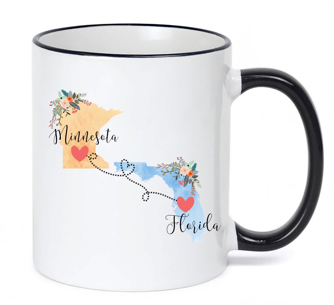 Minnesota Florida Mug / Florida Minnesota Mug / Minnesota to | Etsy