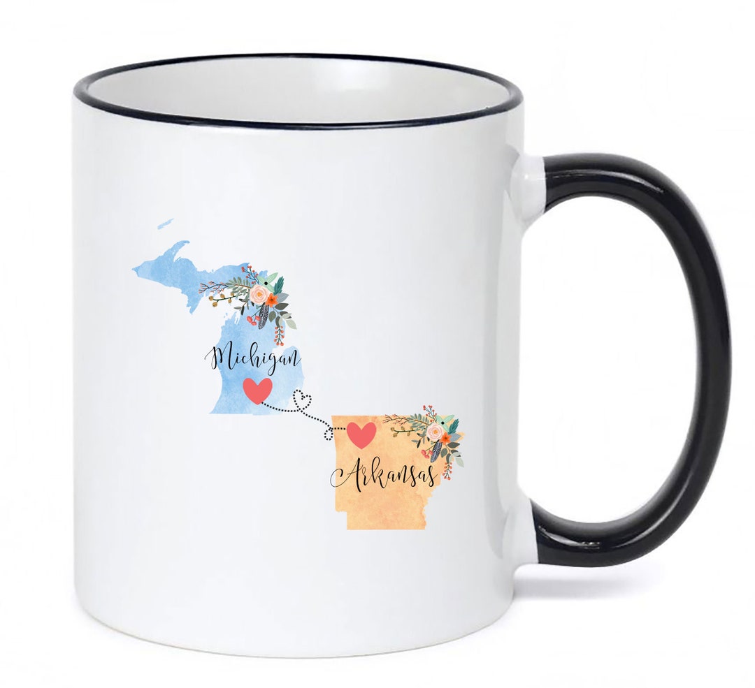 Michigan Arkansas Mug / Arkansas Michigan Mug / Michigan to Arkansas ...