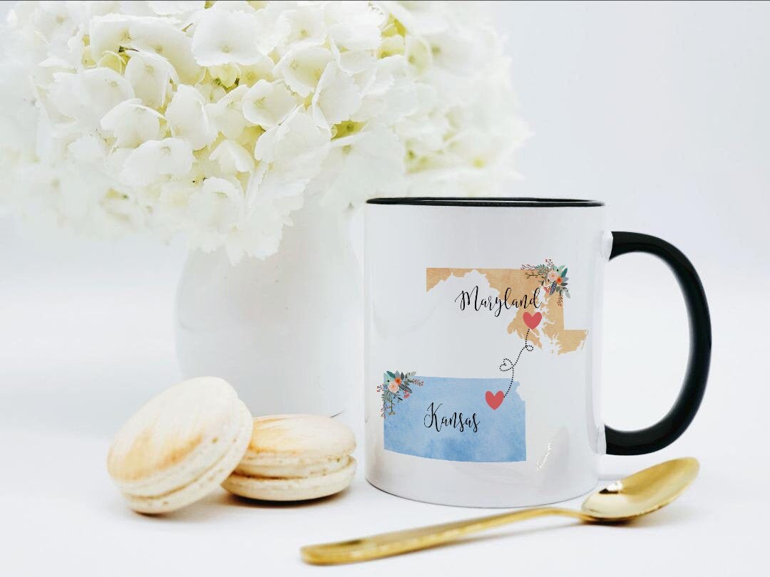 Maryland Kansas Mug / Kansas Maryland Mug / College Student Going Away ...