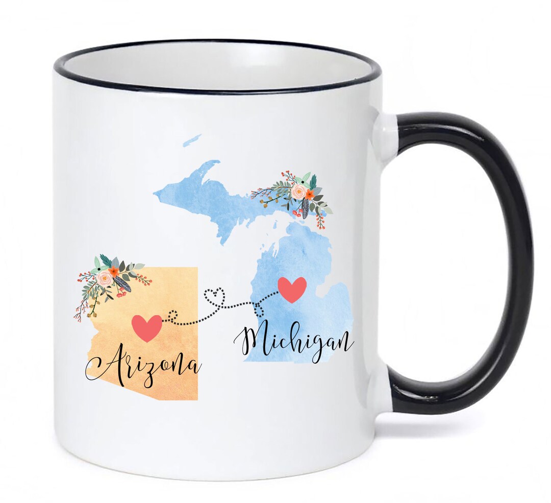Arizona Michigan Mug / Michigan Arizona Mug / Arizona Michigan Gift ...
