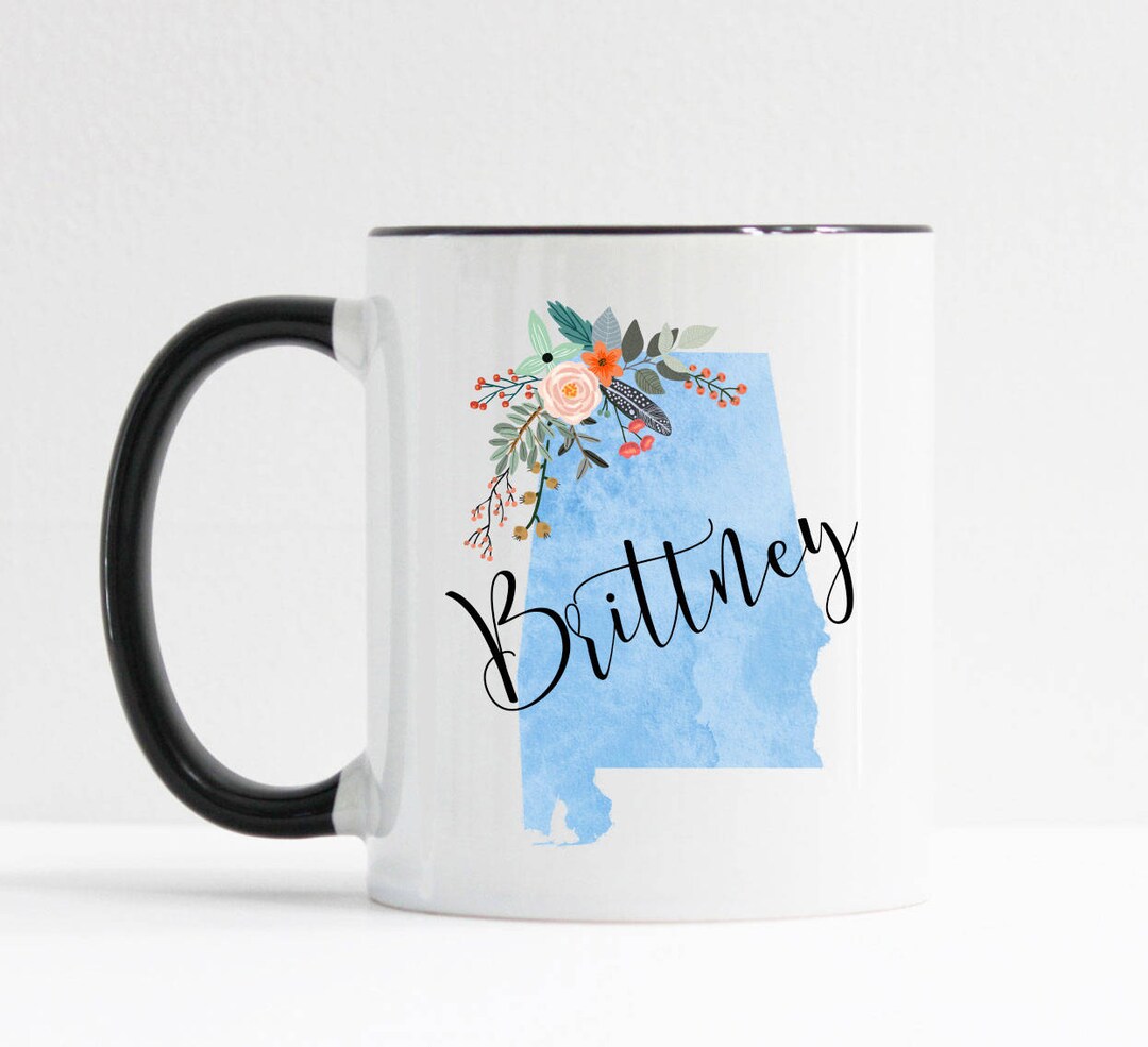 Alabama Mug / Personalized Mug / Custom State Mug / Friend Gift ...