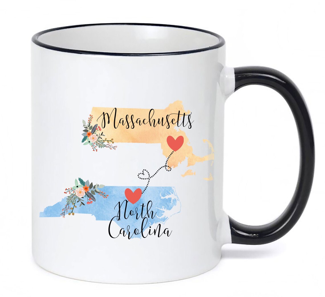 Massachusetts North Carolina Mug / North Carolina | Etsy