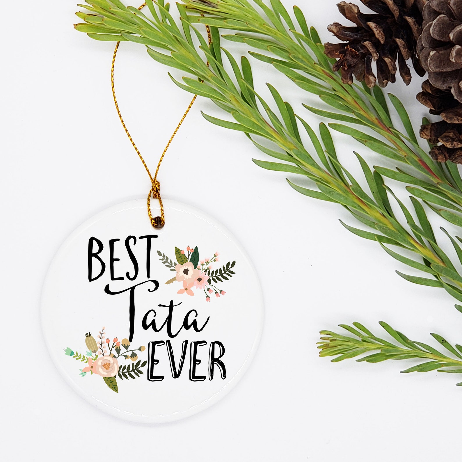 Tata Ornament / Best Tata Ever Ornament / Personalized Tata Gift / Gift ...