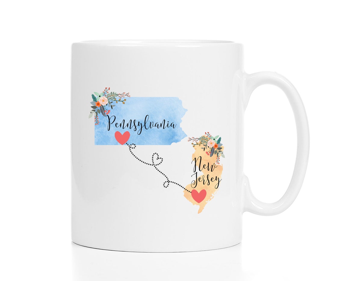 Pennsylvania New Jersey Mug / New Jersey Pennsylvania Mug / | Etsy