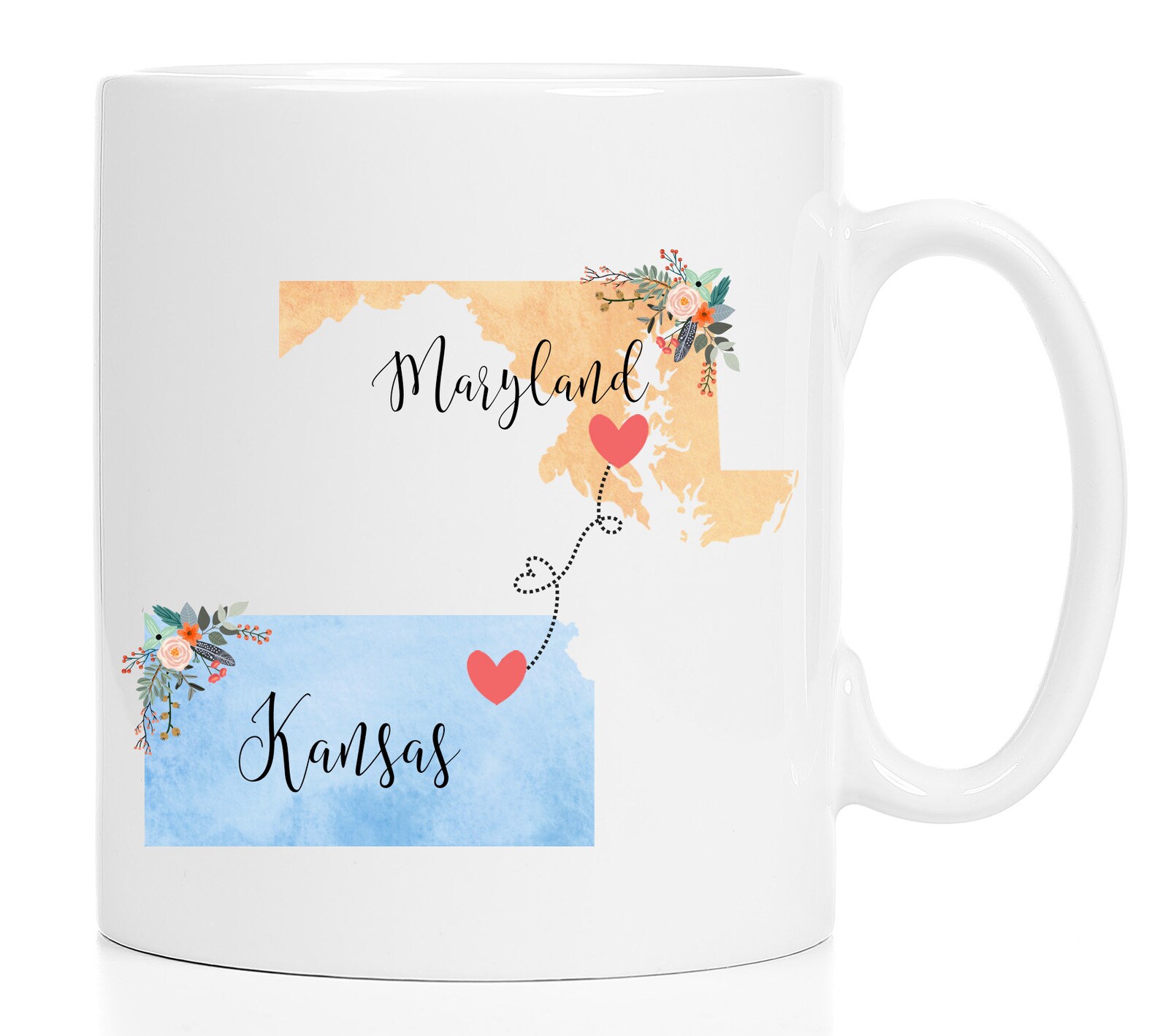 Maryland Kansas Mug / Kansas Maryland Mug / College Student - Etsy
