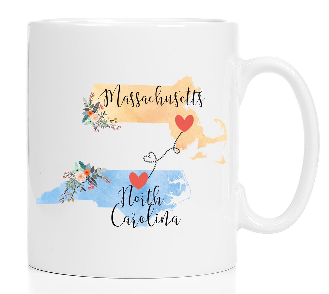 Massachusetts North Carolina Mug / North Carolina Massachusetts Mug ...