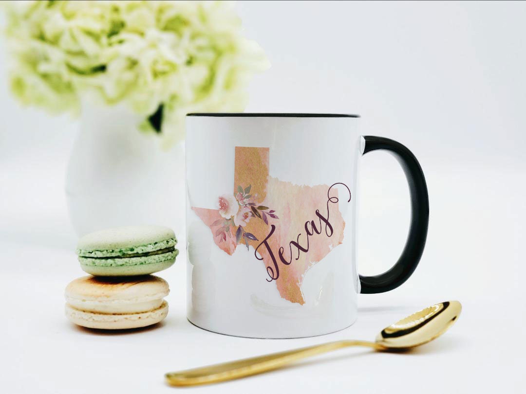 Pretty Texas Mug / Texas Gift / State of Texas Mug / Texas - Etsy