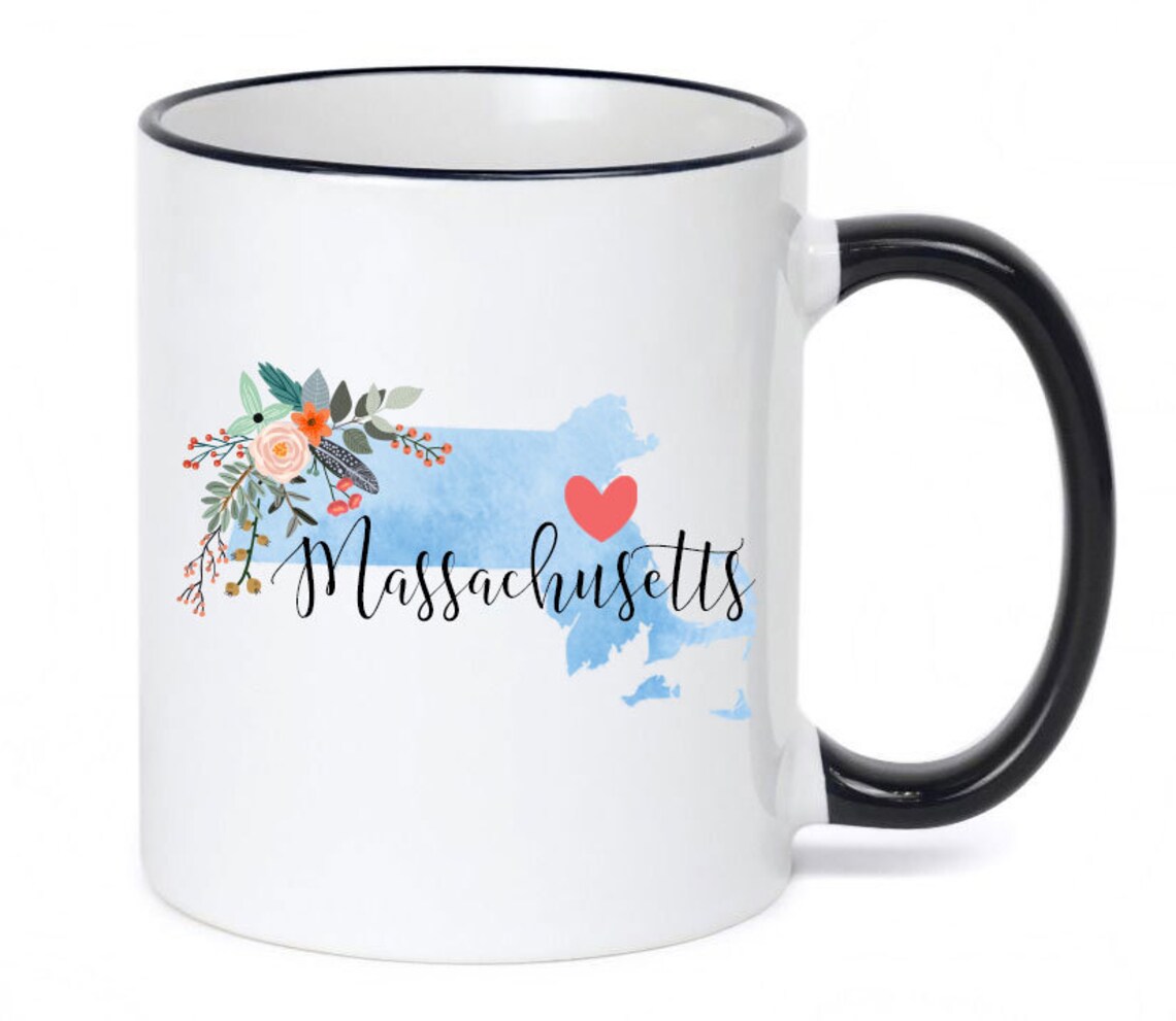 Massachusetts Mug / Personalized Massachusetts Gift / - Etsy