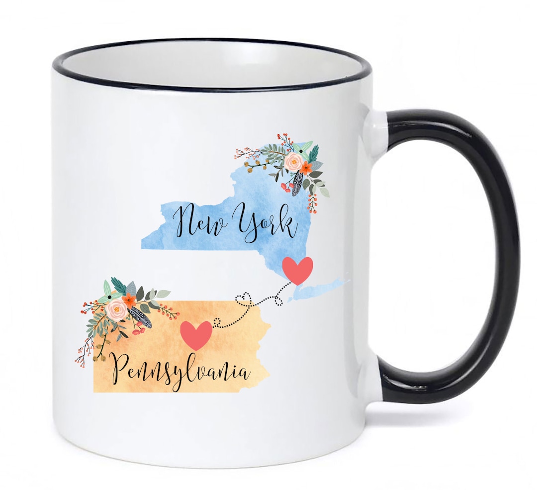 New York Pennsylvania Mug / Pennsylvania New York Mug / New York to ...