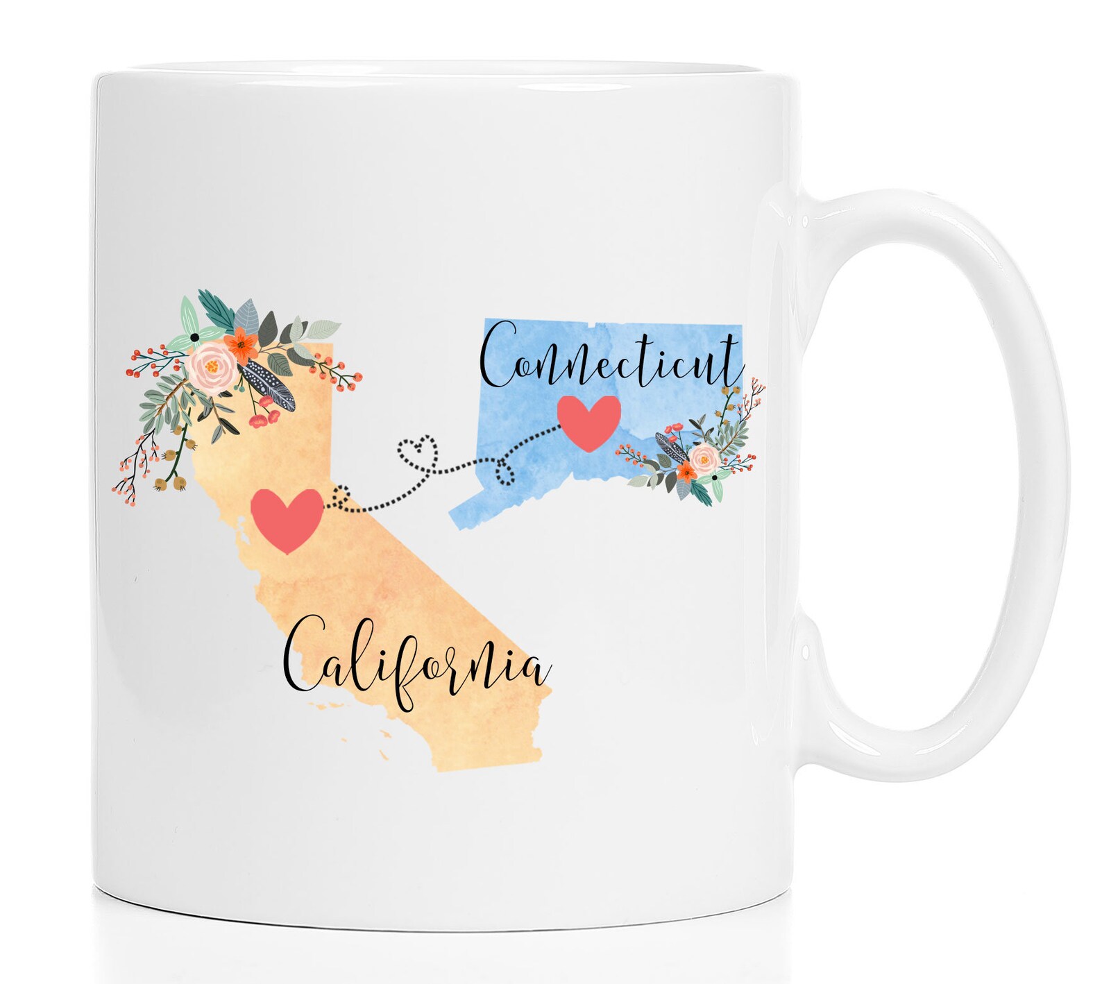 California Connecticut Mug / Connecticut California Mug / | Etsy