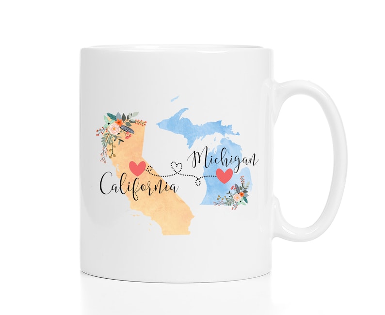 California Michigan Mug / Michigan California Mug / California | Etsy