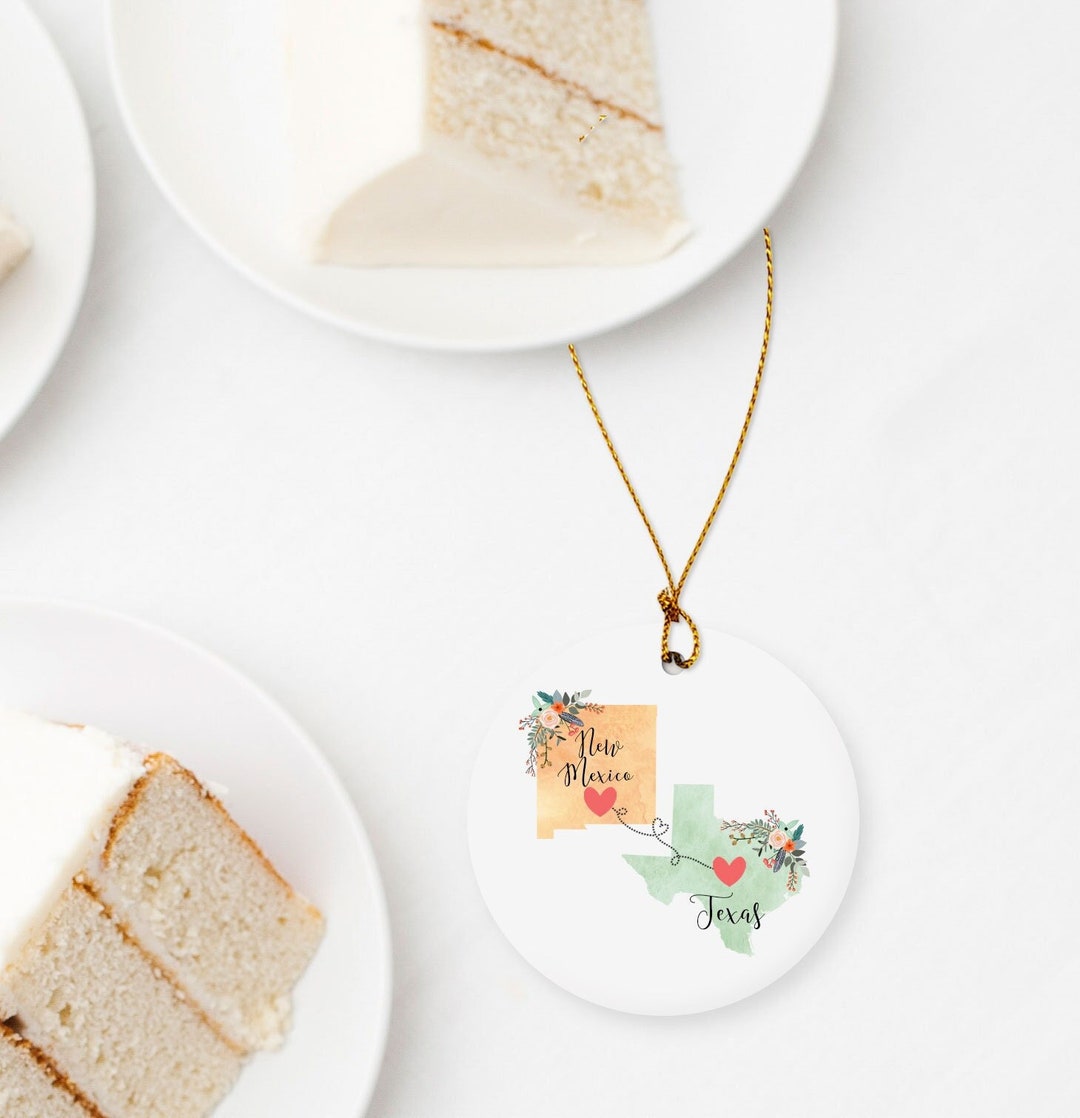 Texas New Mexico Ornament / DOUBLE SIDED Ornament / New Mexico ...