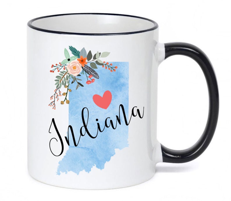 Indiana Mug / Personalized Indiana Gift / Indiana Cup / Indiana Coffee ...