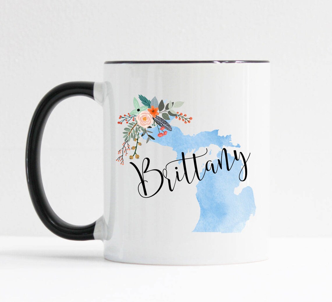 Michigan Mug / Personalized Mug / Custom State Mug / Friend - Etsy