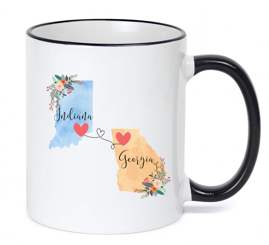 Georgia Indiana Mug / Indiana Georgia Mug / Georgia to Indiana - Etsy ...
