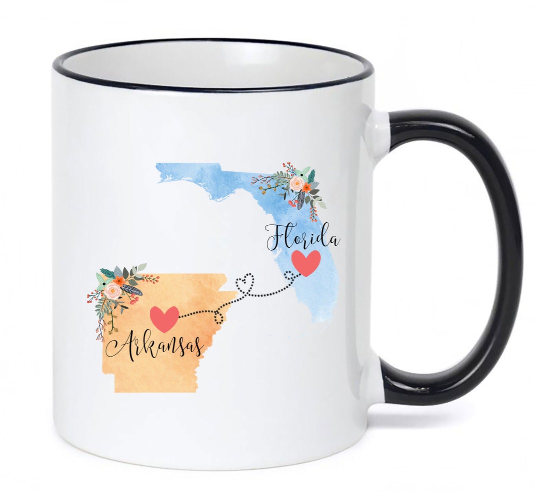 Florida Arkansas Mug / Arkansas Florida Gift / Florida to Arkansas ...
