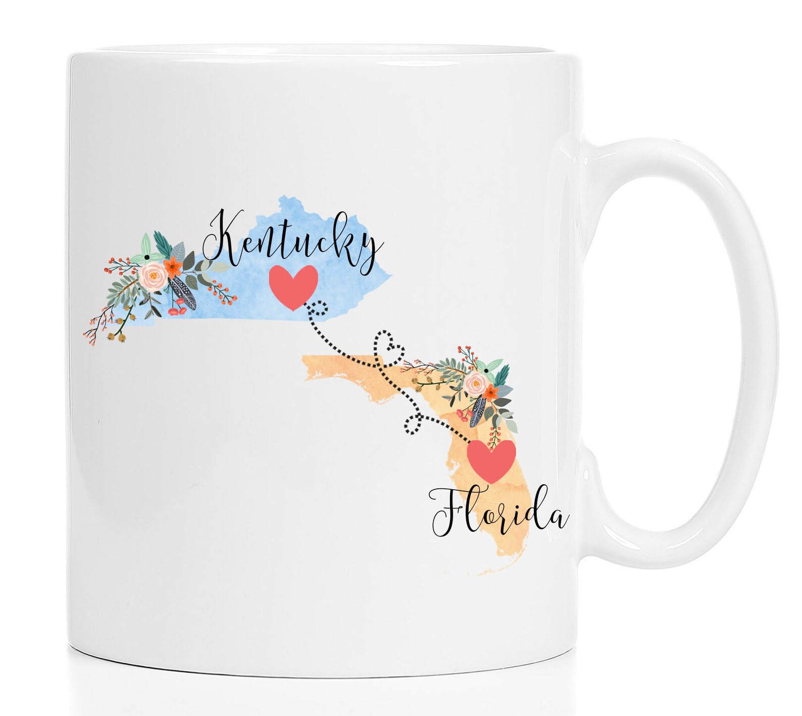 Florida Kentucky Mug / Kentucky Florida Mug / Kentucky to Florida Gift ...