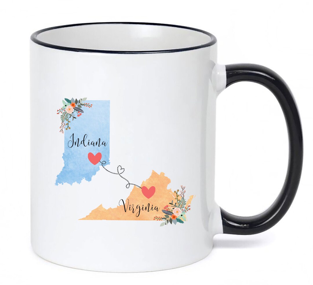 Indiana Virginia Mug / Virginia Indiana Mug / Connected States Coffee ...