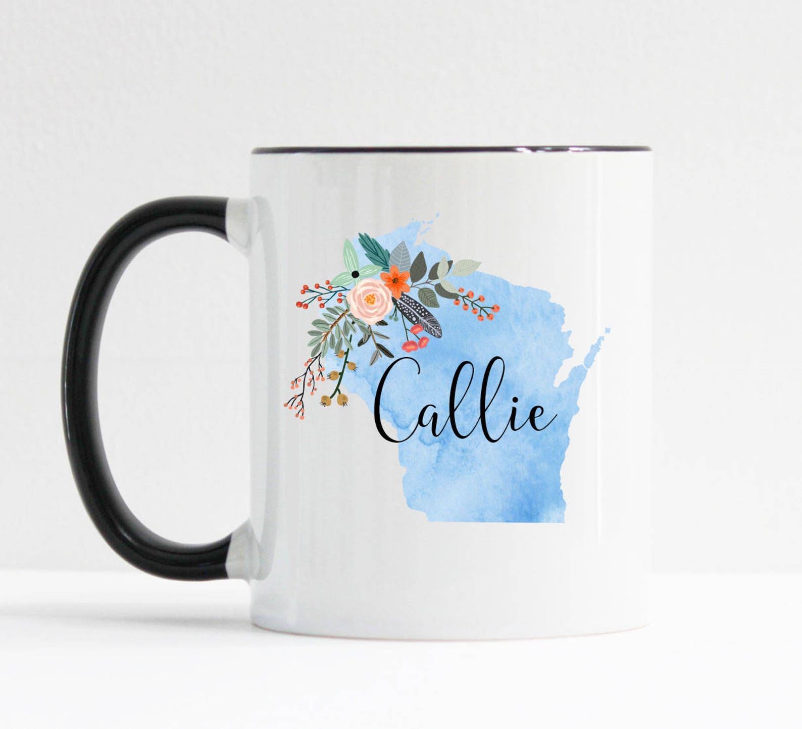 Personalized Wisconsin Mug / Personalized Mug / Wisconsin Gift - Etsy